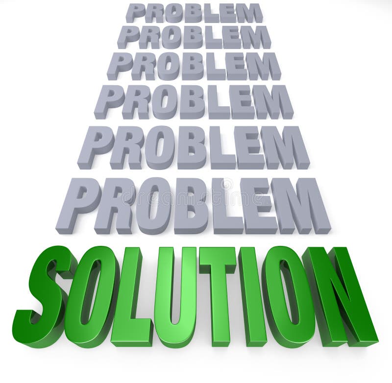 Overcome Problem with Solution Stock Illustration - Illustration of ...