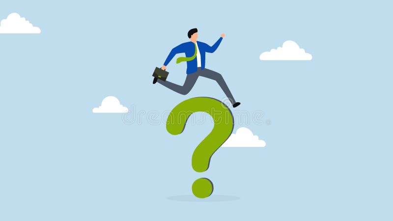 Solution To Solve Business Problem, 4k Animation of Businessman Jump ...