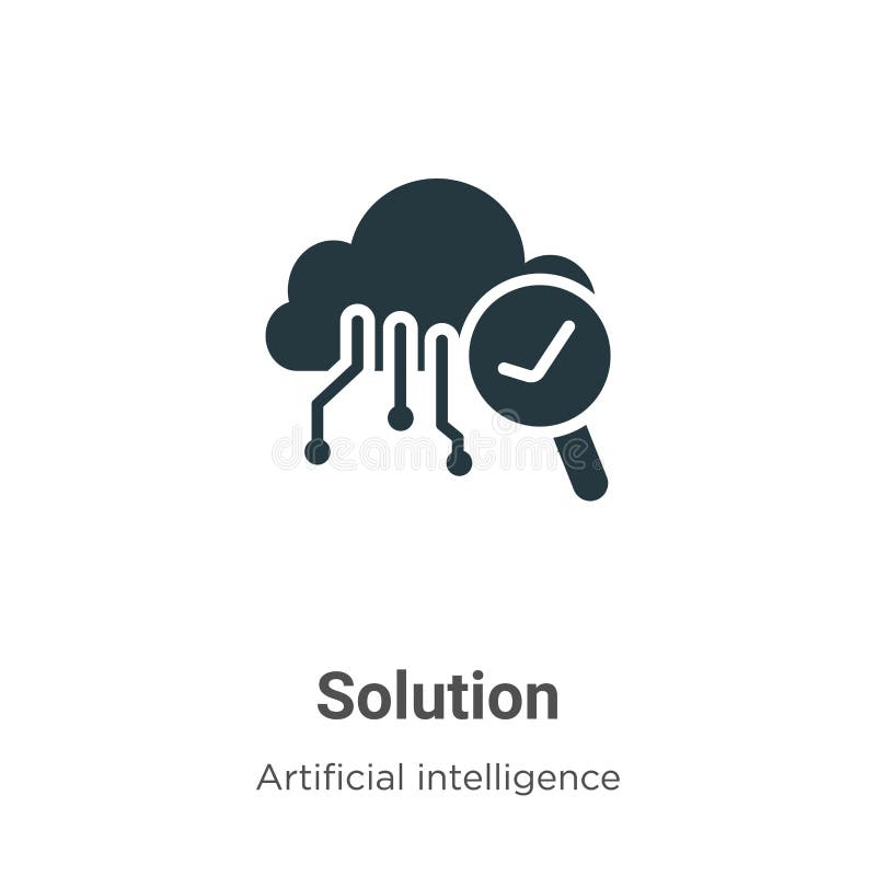 Solution Vector Icon on White Background. Flat Vector Solution Icon ...