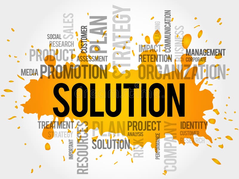 SOLUTION word cloud stock image. Image of concept, creativity - 200054251