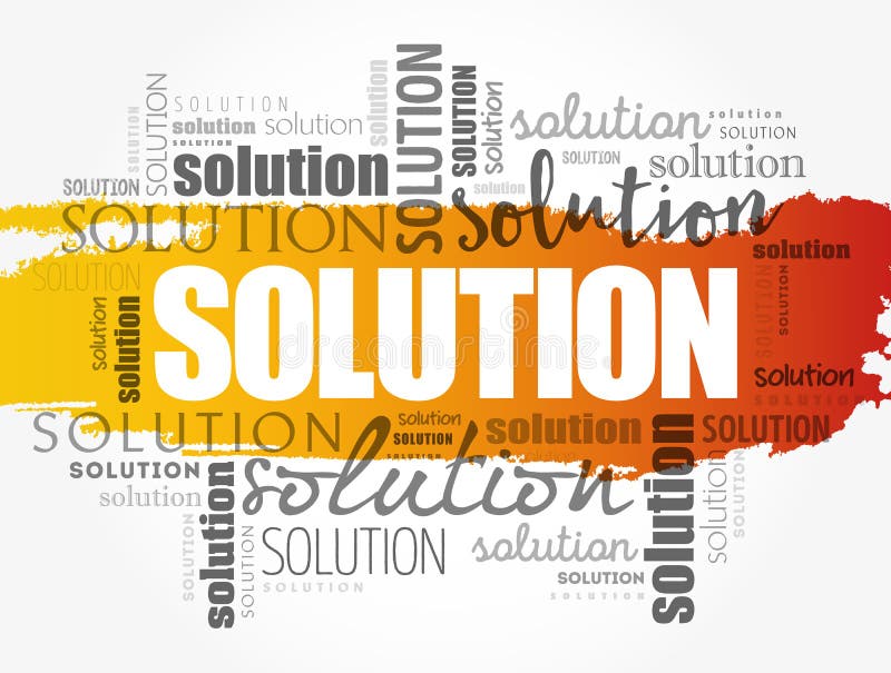SOLUTION Word Cloud Collage, Business Concept Stock Illustration ...