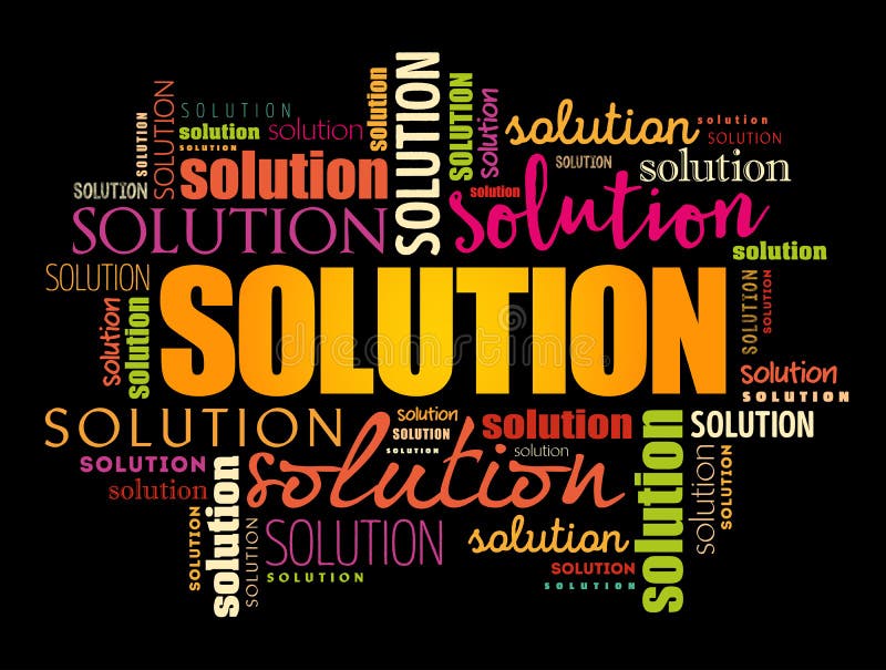 SOLUTION word cloud stock image. Image of concept, creativity - 200054251
