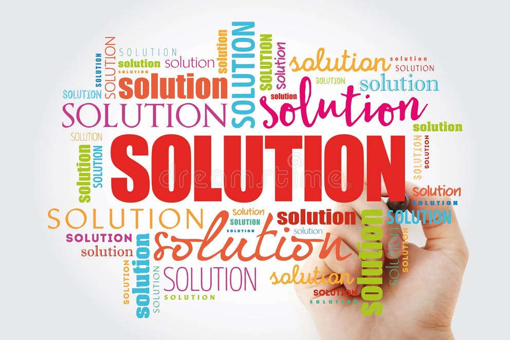 SOLUTION Word Cloud Collage Stock Illustration - Illustration of ...