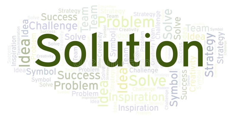 Solution word cloud. stock illustration. Illustration of idea - 126093490