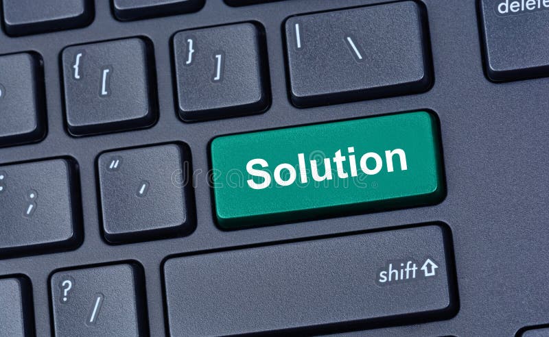 Solution Word on Computer Keyboard Stock Image - Image of online ...