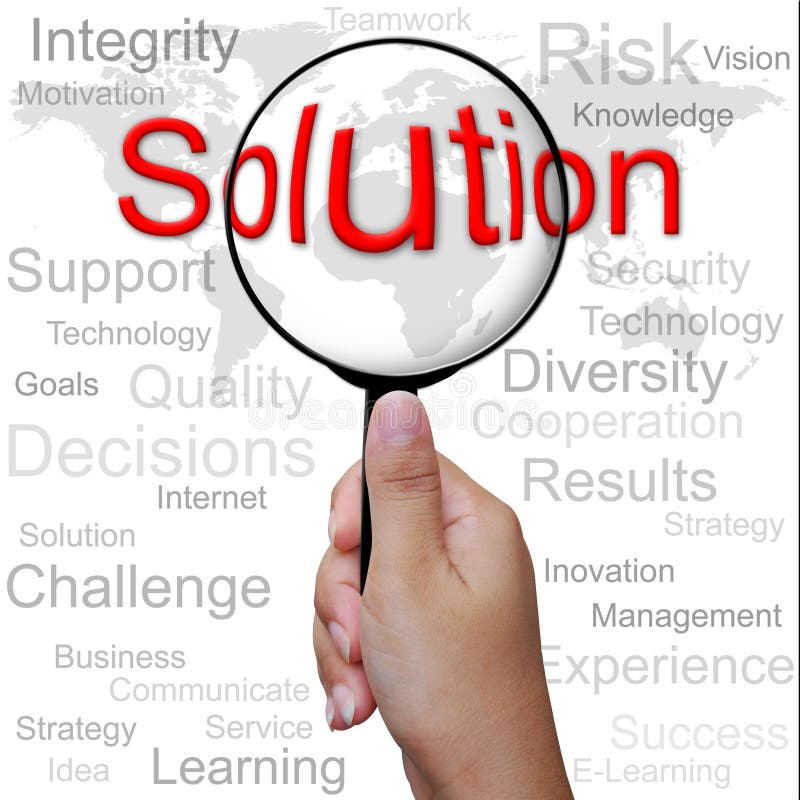 Solution Word Cloud stock image. Image of definition - 50921625