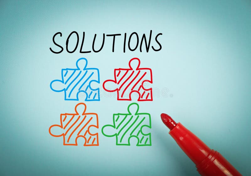 Solutions stock illustration. Illustration of creative - 53977187