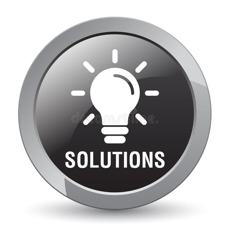 Solutions bulb icon stock vector. Illustration of design - 127093546