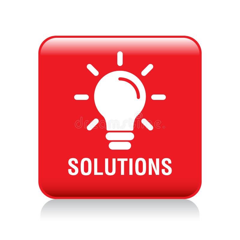 Solutions bulb icon stock vector. Illustration of design - 127093546