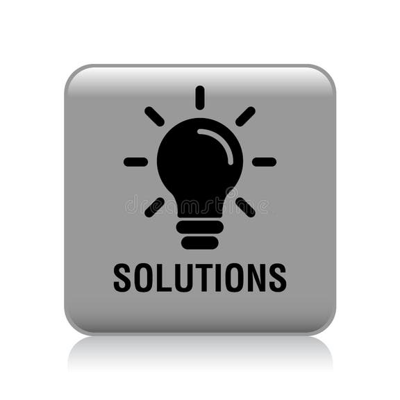 Solutions bulb icon stock vector. Illustration of abstract - 127096060