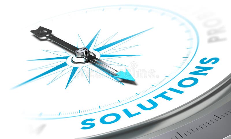 Solutions stock illustration. Illustration of white, blue - 47590787