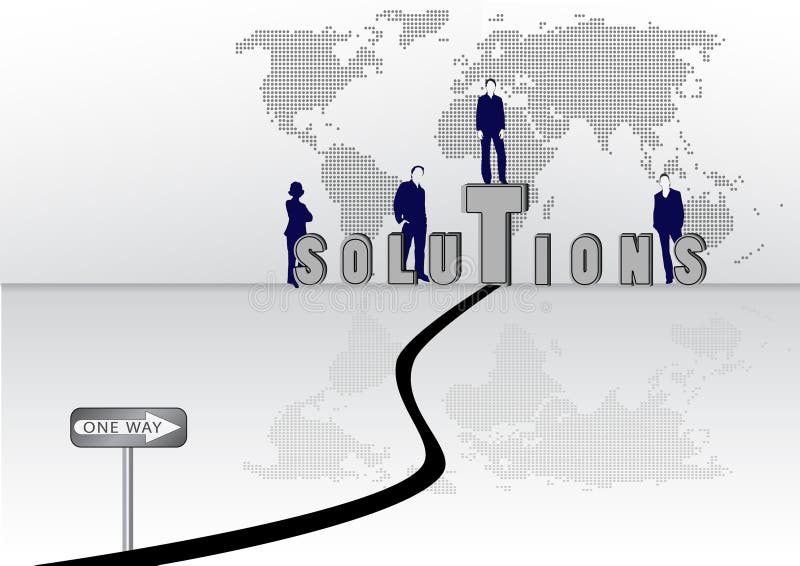Solutions stock illustration. Illustration of text, guide - 6731844