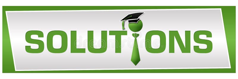 Solutions Green Horizontal Block Stock Illustration - Illustration of ...