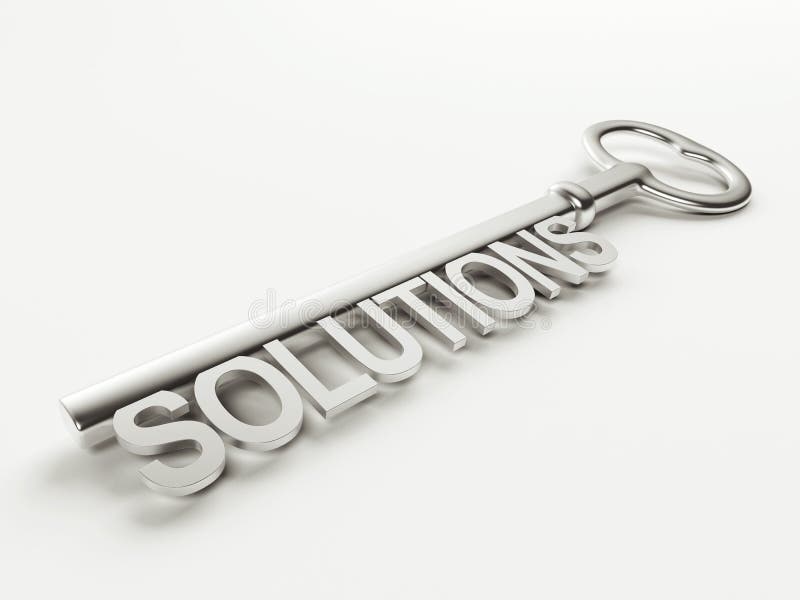 Solutions Key stock illustration. Illustration of opportunity - 45215966