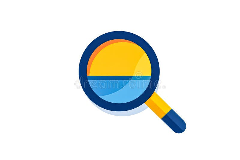 Solutions Magnified with an Illustration of a Magnifying Glass. Stock ...