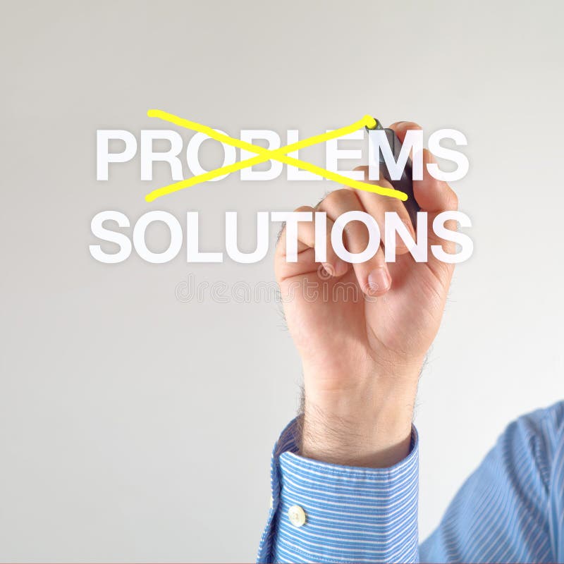 Solutions, not problems stock photo. Image of draw, business - 34949754