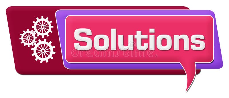 Solutions Pink Purple Comment Symbol Horizontal Stock Illustration ...