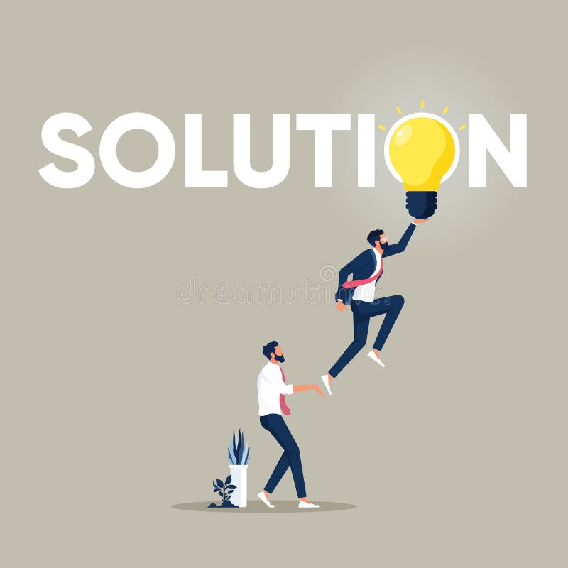 Solutions and Problem Solving Concept Stock Vector - Illustration of ...