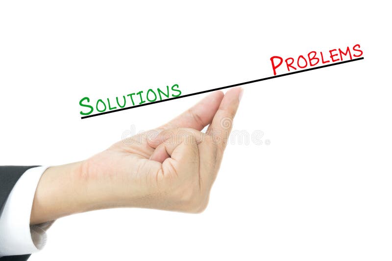 Problems Solutions Handwritten with White Chalk on a Blackboard Stock ...