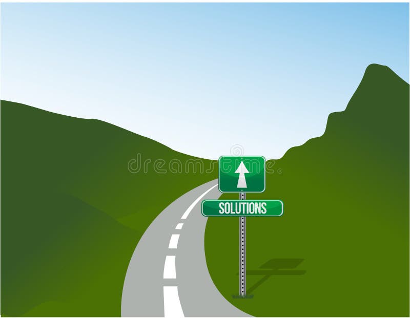 Solutions Road Illustration Stock Illustration - Illustration of ...