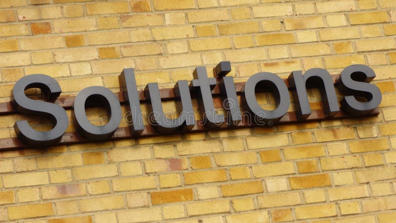 Solutions Sign stock photo. Image of black, solutions - 61229722