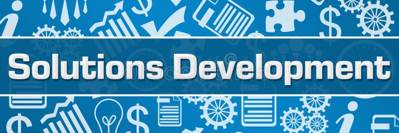 Solutions Development Blue Professional Horizontal Stock Illustration ...