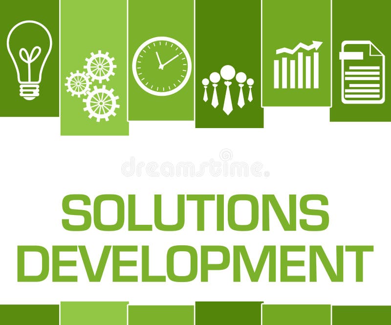 Solutions Development Green Stripes Symbols Stock Illustration ...