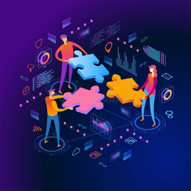 Solutions Web Banner stock illustration. Illustration of bulb - 166399438