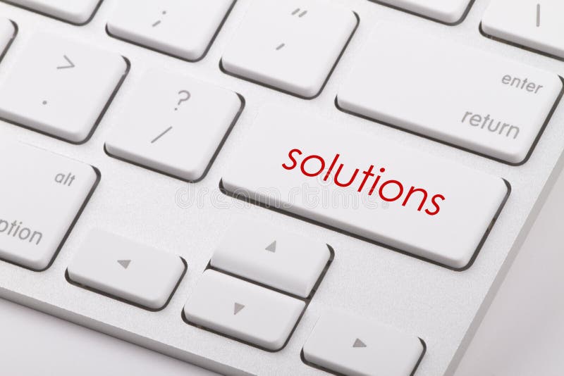 Solutions Word on Keyboard. Stock Image - Image of manual, symbol: 82151543