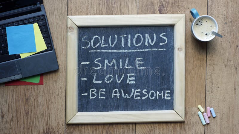 Solutions written stock image. Image of resolution, planning - 47862197