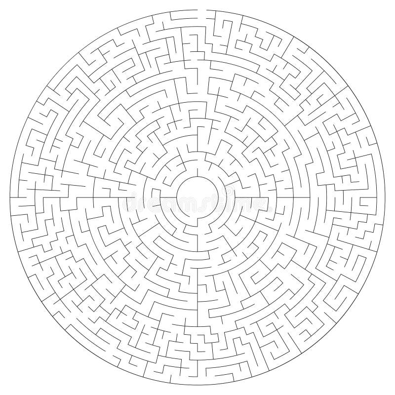 Solvable Maze Labyrinth Vector Ilustration Stock Vector - Illustration ...