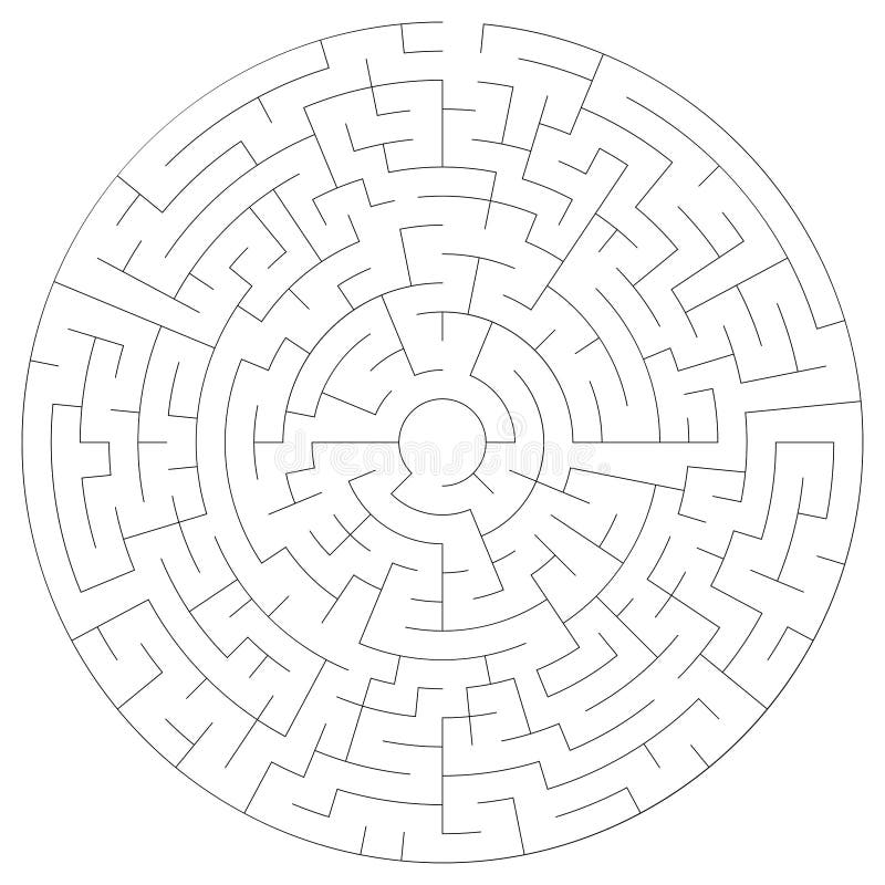 Solvable Maze Labyrinth Vector Ilustration Stock Vector - Illustration ...