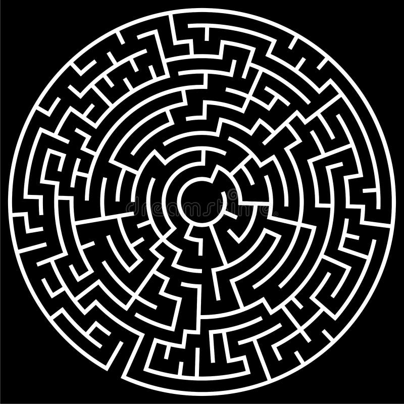 Solvable Maze Labyrinth Vector Ilustration Stock Vector - Illustration ...