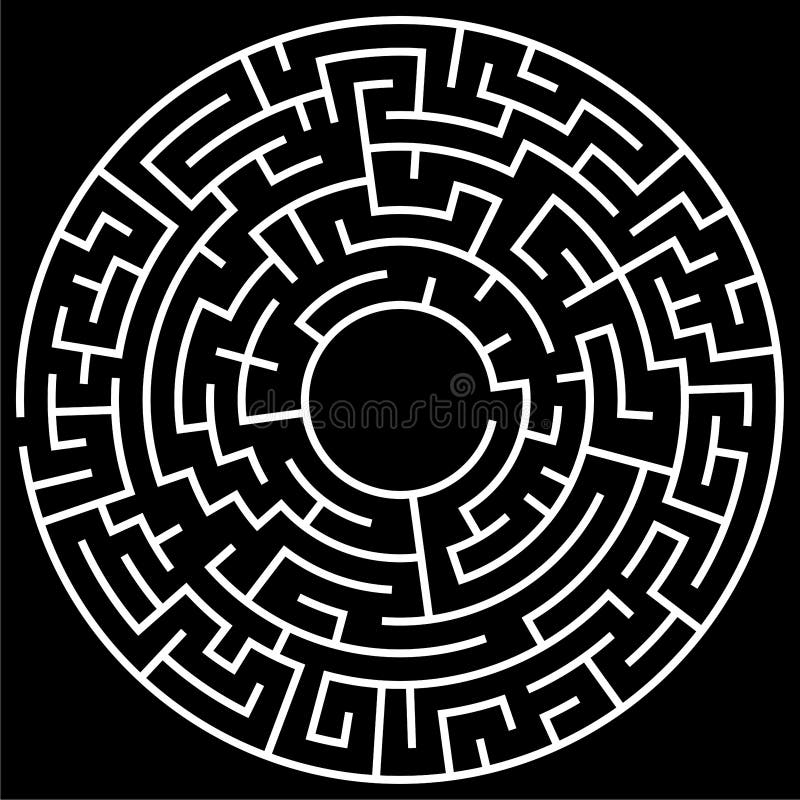 Solvable Maze Labyrinth Vector Ilustration Stock Vector - Illustration ...