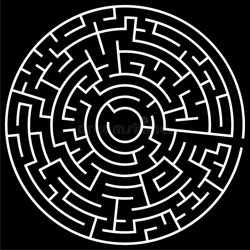 Solvable Maze Labyrinth Vector Ilustration Stock Vector - Illustration ...