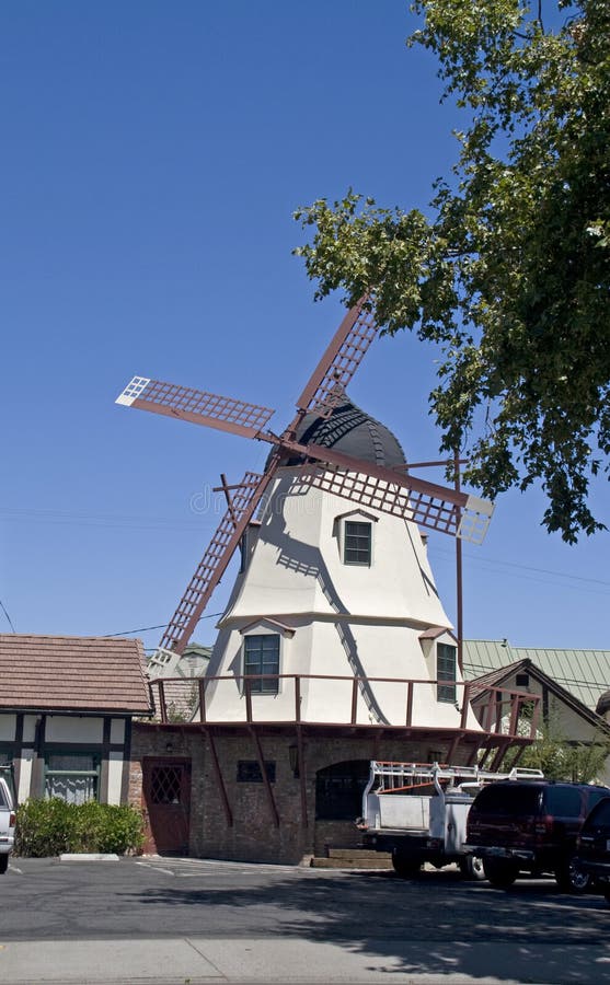 Solvang Danish Windmill stock photo. Image of california - 17172376
