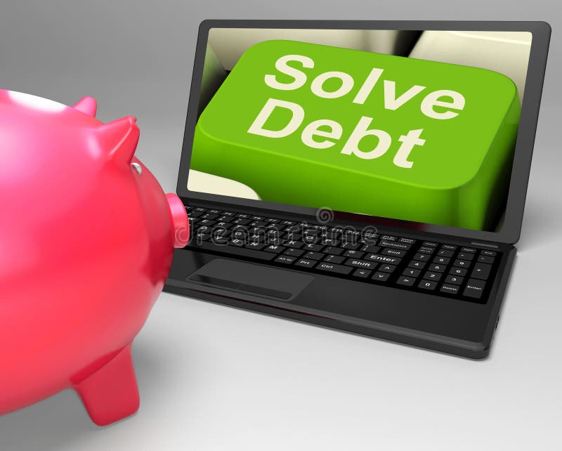 Solve Debt Key Means Solutions To Money Owing Stock Illustration ...