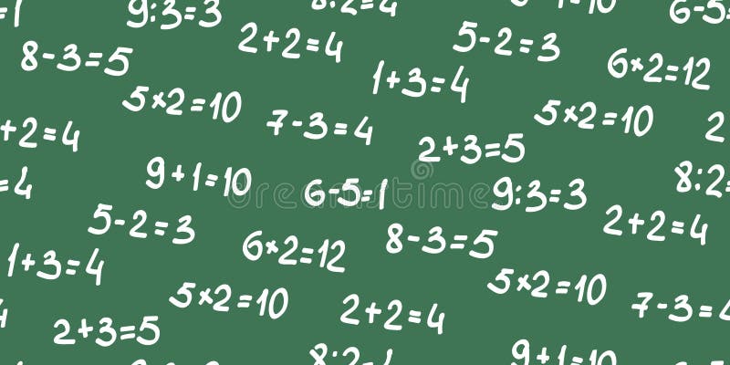 Solve Mathematics Examples Seamless Pattern Stock Illustration ...