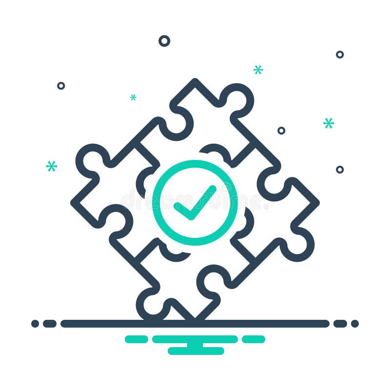 Mix Icon for Solve, Puzzle and Answer Stock Illustration - Illustration ...