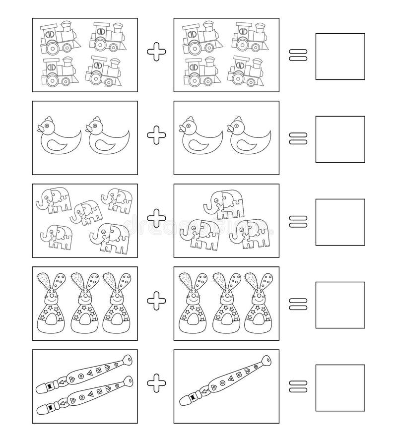 Solve Math Examples for Addition. Fold Toys. Educational Game for Kids ...