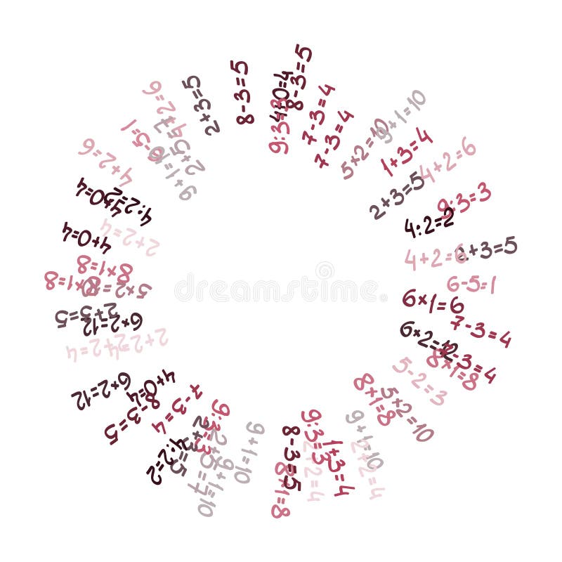 Solve Mathematics Examples Round Pattern Stock Vector - Illustration of ...