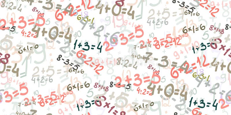Solve Mathematics Examples Seamless Pattern Stock Illustration ...