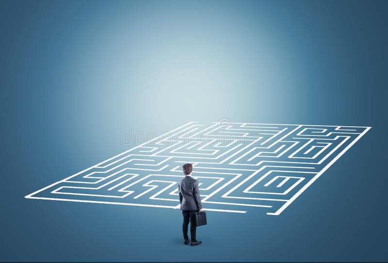 Solve the maze stock image. Image of obstacle, stand - 137009949