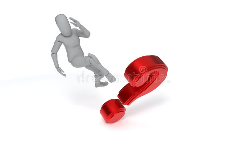 Solve Problems and Human 3d Rendering Stock Illustration - Illustration ...