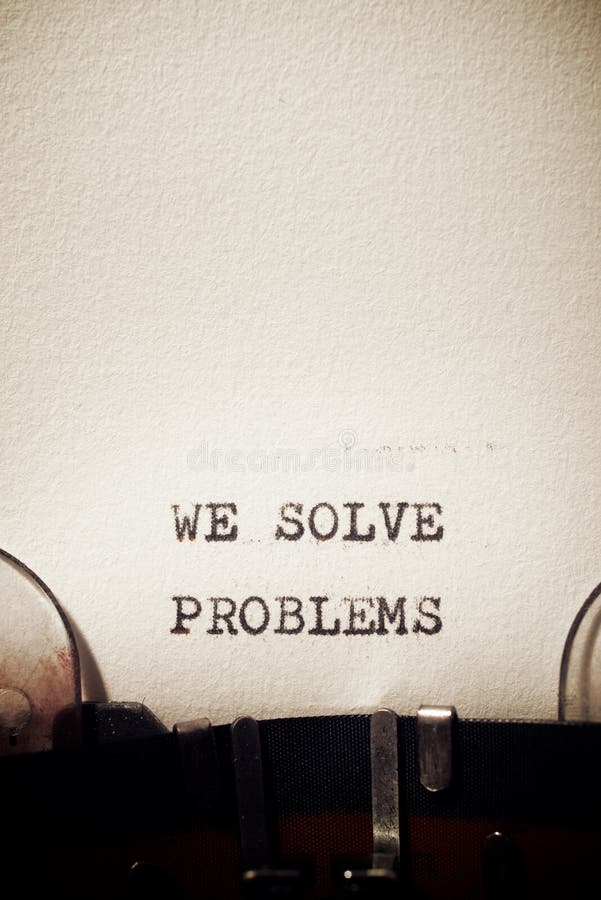 We solve problems phrase stock photo. Image of texture - 199749492