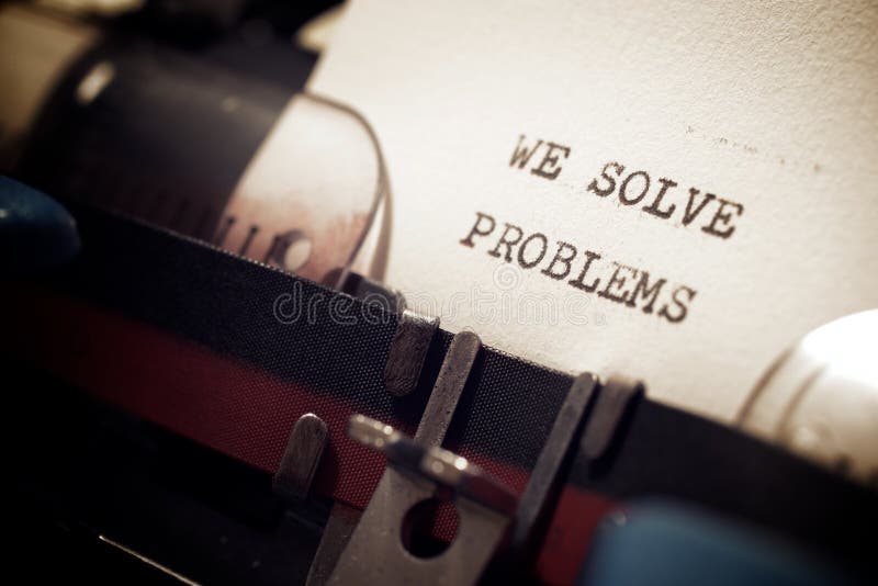 We solve problems phrase stock image. Image of solving - 199749517