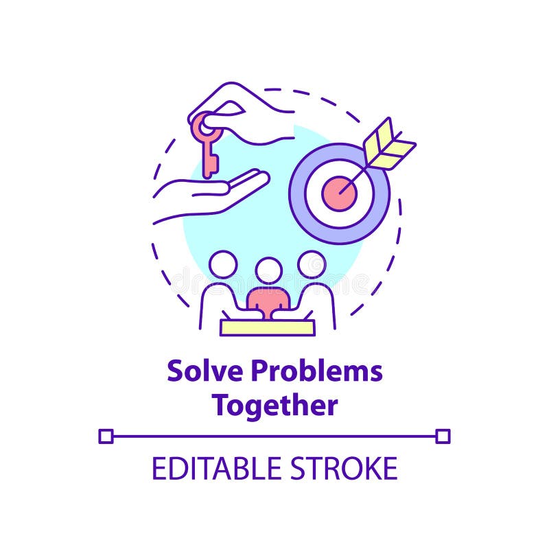 Solve Problems Together Concept Icon Stock Vector - Illustration of ...