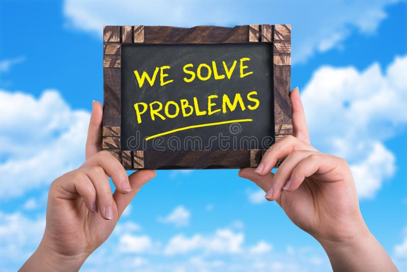 We solve problems stock image. Image of challenge, idea - 58096523
