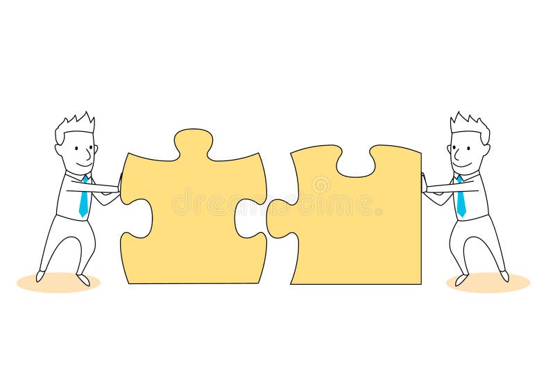 Solve Puzzle and Solution Together Stock Illustration - Illustration of ...