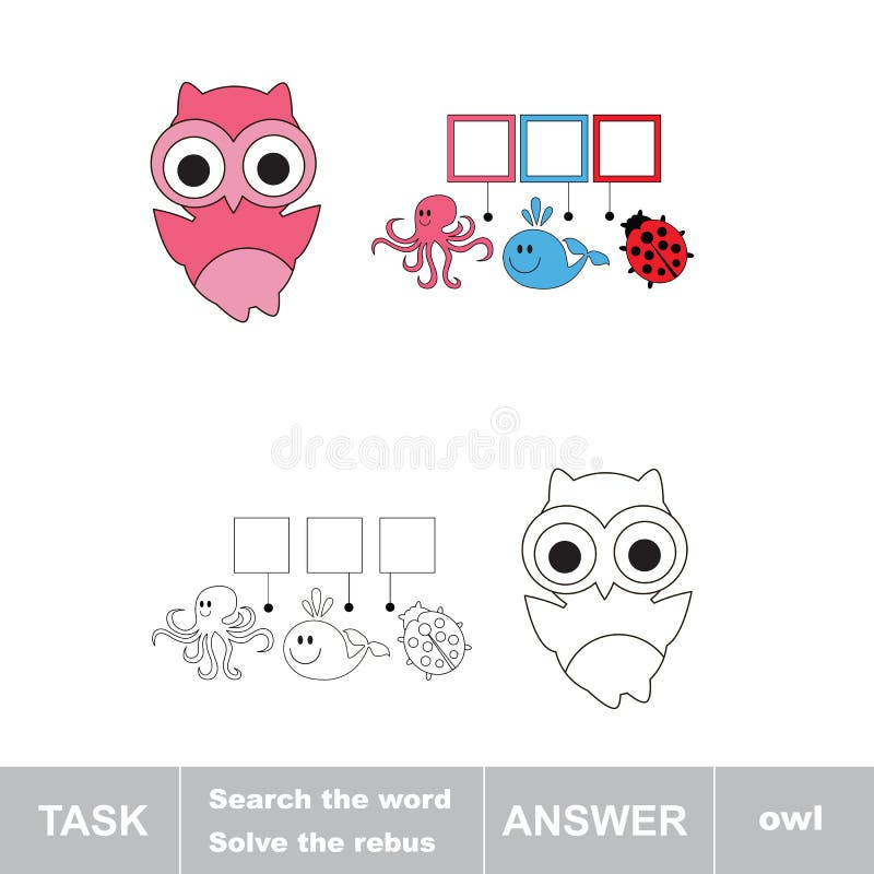 Solve the Rebus. Find Hidden Word Fish Stock Vector - Illustration of ...